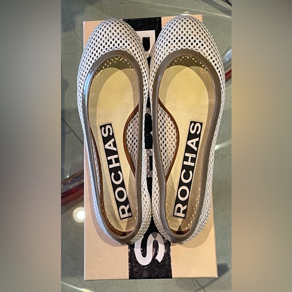 Rochas | Shoes | Vintage White Net Rochas Italy Flats Sz 6 | Poshmark